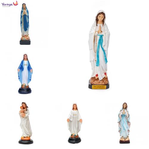 Jual Patung Rohani Katolik Fiber Bunda Maria Tangan Terbuka Berdoa Lourdes 15cm Souvenir Murah ...