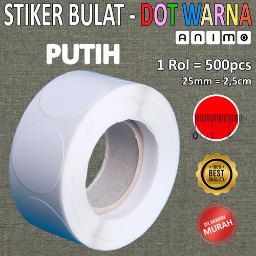 Jual Stiker Bulat Warna - COLOR DOT STICKERS - ROL - Putih - Jakarta ...