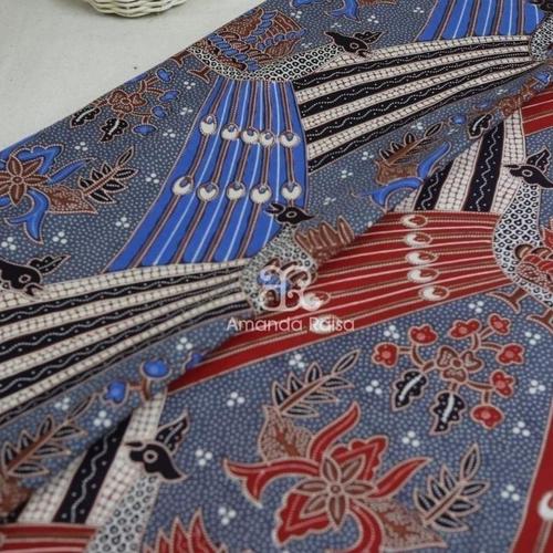 Jual Batik Neura Kain Batik Meteran Potongan Motif Merak Ngibing - Biru ...