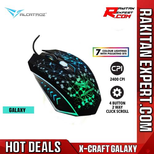 Promo Alcatroz X-Craft Classic Galaxy Gaming Mouse Garansi 2 Tahun ...