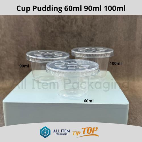 Jual Cup Pudding 60ml 90ml 100ml TIPTOP @50 Pcs / Gelas Plastik Kecil ...
