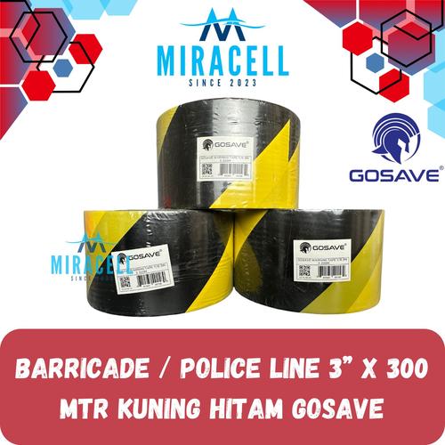 Jual BARRICADE / POLICE LINE KUNING HITAM 3" X 300 MTR GOSAVE - Jakarta ...
