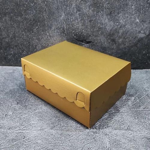 Jual Dus Snack Gold Emas Polos Kotak Kue Basah Ukuran 12 x 16 cm isi ...