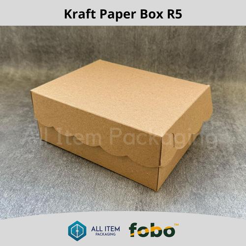 Jual FOBO Kraft Paper Box R5 / 16x12.5x7 / Kotak Snack Box Kue Renda ...