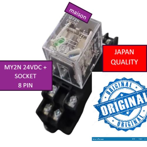 Jual Relay MY2N 24VDC Ori Japan plus socket 8 pin my2 24vdc - relay ...