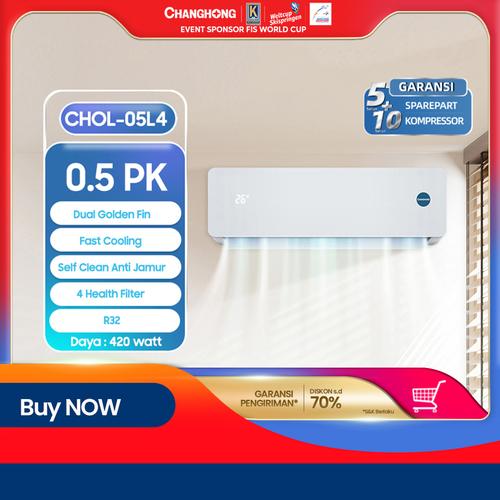 Promo CHANGHONG AC 1/2 PK Standar CHOL-05L4 Cicil 0% 3x - Kab ...