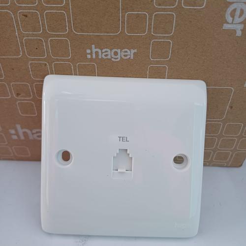 Jual HAGER RJ11 Outlet TELPON TELP PVC XT8010 XT 8014 8000 A HAGER ...