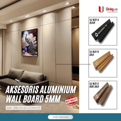 Jual List Alumunium PVC Wall Board 5mm / Profil Aluminium / Aksesoris ...