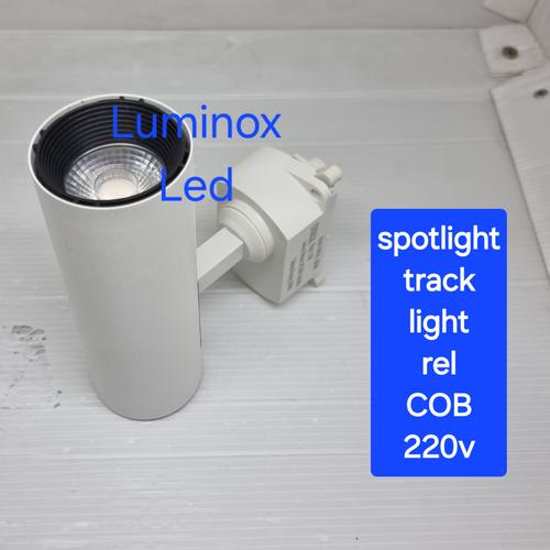 Jual sorot track light rel cob 10w 10 watt putih / spotlight rel led ...