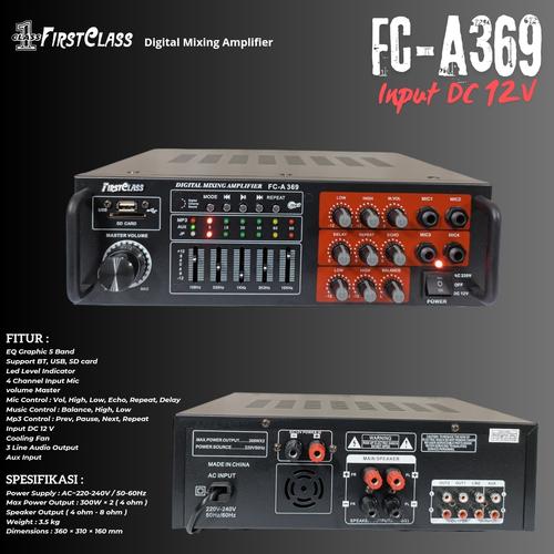 Jual Professional Digital Mixing Amplifier Firstclass Fc A369 ...