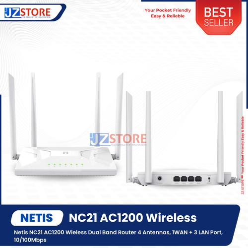 Jual Netis NC21 AC1200 Wireless dual Band Router 4 Antenna - Kota Medan ...