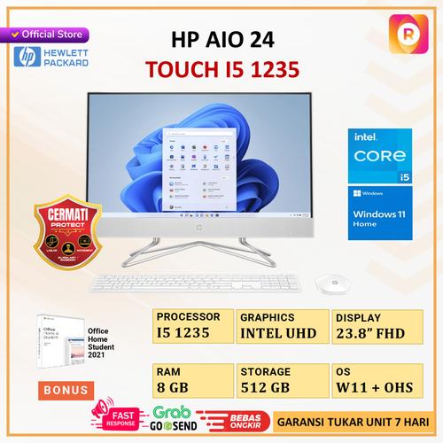 Promo HP AIO 24 Touch i5 1235 8GB 512GB W11 OHS 23.8" FHD -CB1017D ...
