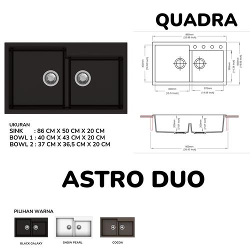 Promo Quadra Kitchen Sink Granite - Bak Cuci Piring Granit Astro Duo 86 ...