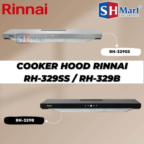 Promo Cooker Hood Rinnai RH-329B Slim Hood / Penghisap Asap Kompor RH-329S - Black Cicil 0% 3x ...