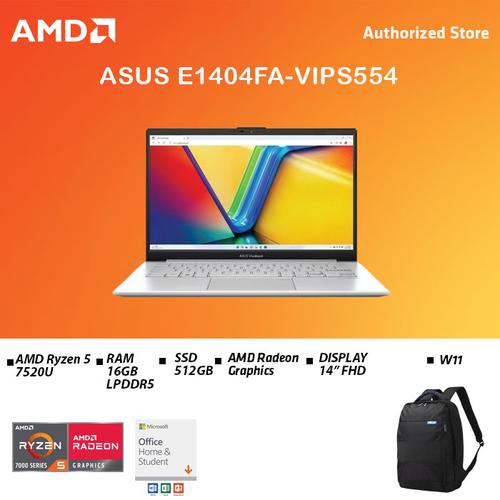 Promo ASUS LAPTOP VIVOBOOK GO E1404FA-VIPS554 14FHD AMD RYZEN 5 7520U ...