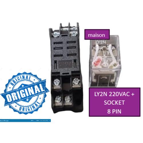 Promo Relay Omrn LY2N 220VAC 8 pin Plus Socket / LY2 220V + socket ...