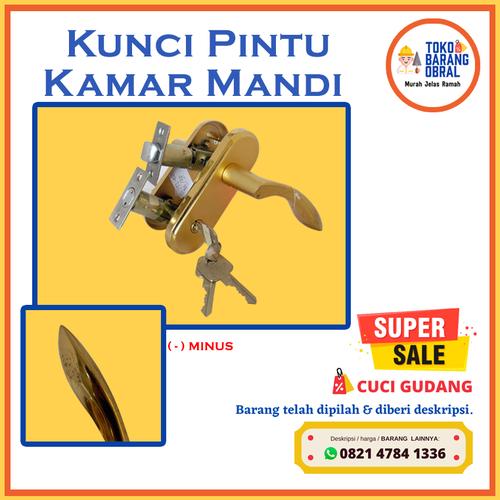 Jual Kunci Pintu Kamar Mandi/ Handle WC SN/GP Gold Emas KANAN KIRI ...