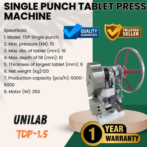 Jual Mesin Cetak Tablet press machine TDP 1.5 single punch - Kota ...