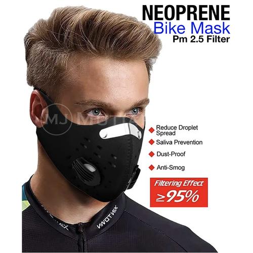 Jual Masker Sepeda Dan Motor Anti Polusi Filter Standar Eropa - Biru ...