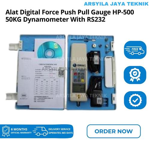 Jual Alat Digital Force Push Pull Gauge HP-500 50KG Dynamometer With ...