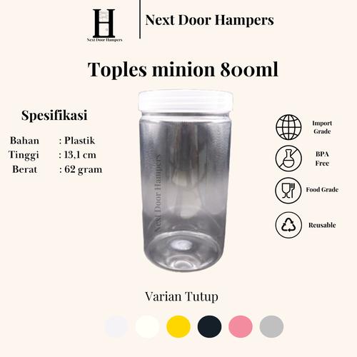 Jual Tabung Plastik Serbaguna 800 ml / Toples Minion 800 ml (0.8 Liter ...