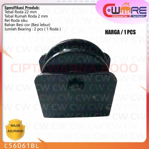 Jual Roda Rel Gerbang Pintu Pagar Besi Rumah 10 cm Siku Tebal Besi Cor ...
