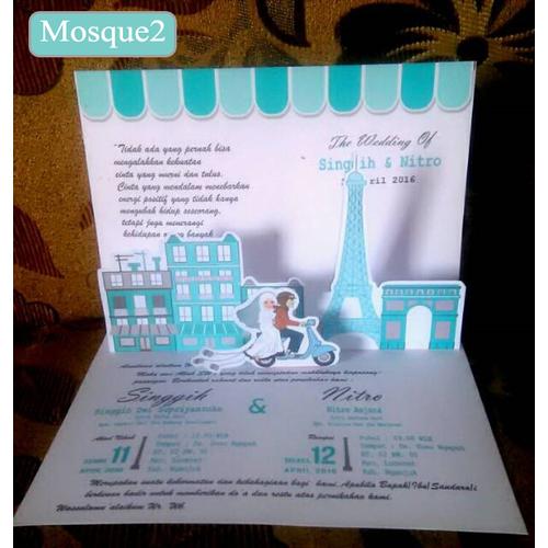 Jual Undangan Pernikahan Pop Up 3D SoftCover Tema Mosque - Kab ...