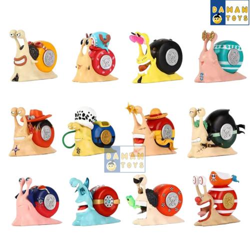 Jual One Piece Action Figure Denden Den Den Mushi Luffy Zoro Nami Snail ...