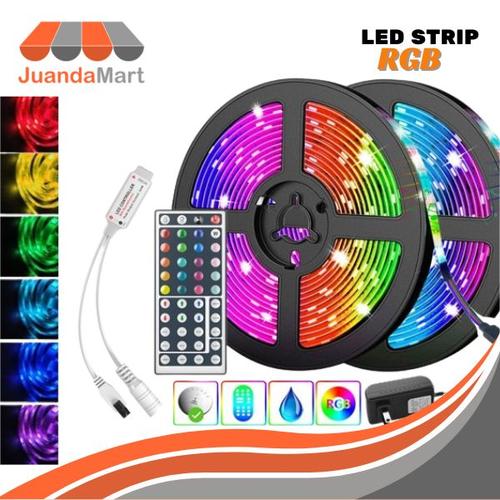 Jual 54D Led Strip RGB 2835 / 5050 IP65 12V Remote 10M 2 Cabang 5M ...