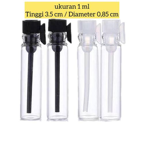 Jual Botol vial 1 ml kaca tester stik parfum bottle tes stick - Hitam ...