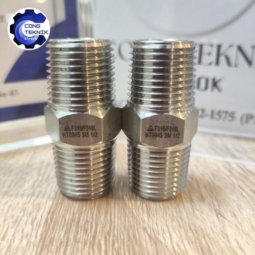 Jual Double Nipple 1" inch SS316 #3000 NPT / Nepple /Doubel Niple SS ...