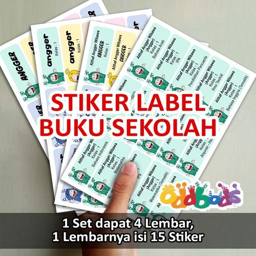 Jual STIKER BUKU SEKOLAH SETIKER NAMA STICKER LABEL BUKU PAKAI MATA ...
