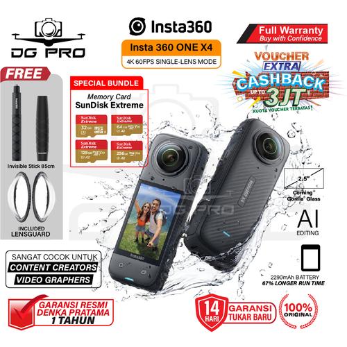 Jual Insta360 ONE X4 - 8K Action Camera Insta 360 ONE X 4 Garansi Resmi - PAKET STICK, NON ...