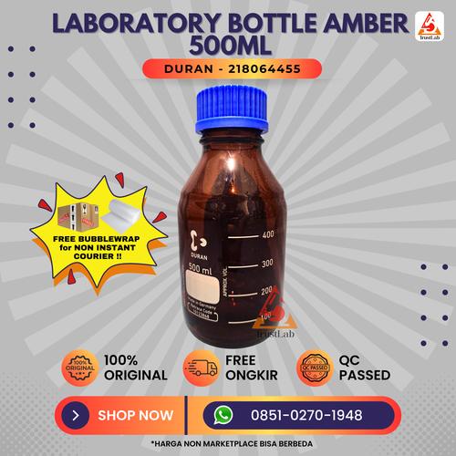 Jual Laboratory Bottle Amber 500 ml Duran Botol Laboratorium Coklat 500 ...