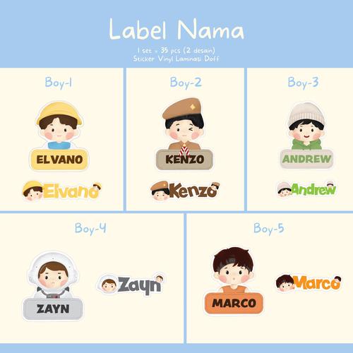 Jual Sticker Nama Anak/ Label Nama Waterproof 35++ pcs - Kota Tangerang ...