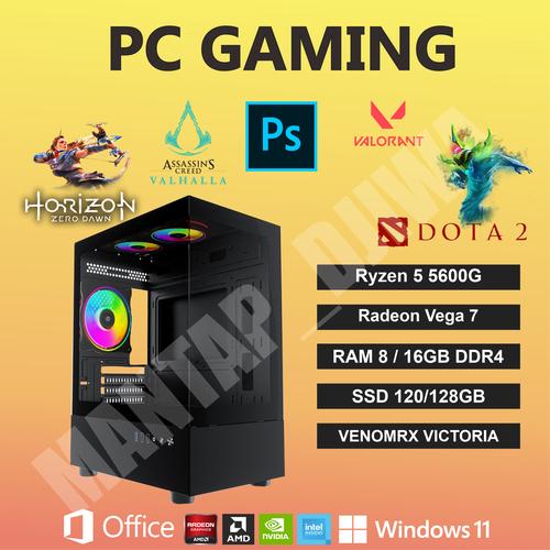 Jual PC Gaming Ryzen 5 5600G | Radeon Vega 7 | SSD 128GB | RAM 16GB ...