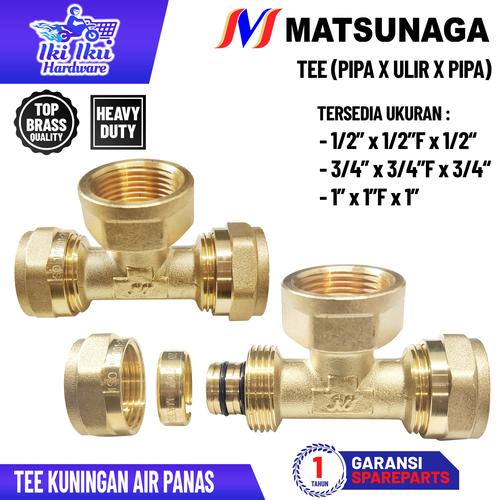 Jual Matsunaga Sambungan Tee Pipa Air Panas Kuningan – Pipa x Ulir ...