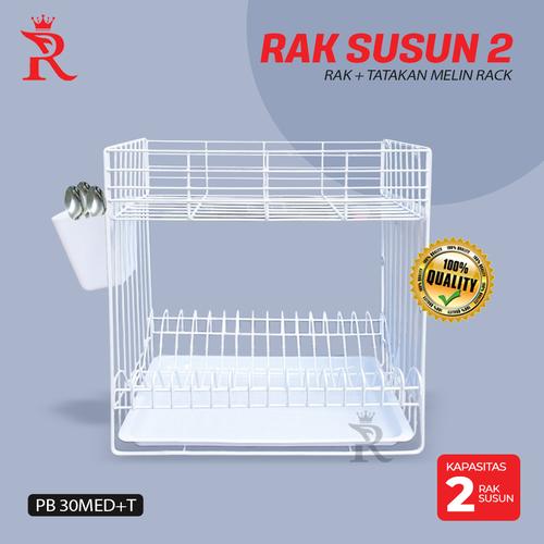 Jual Rak Piring Besi plus Tatakan Susun 2 Modelline Melin Rack PB30MED ...