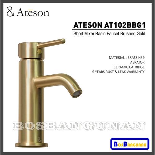 Jual Kran Wastafel ATESON AT102BBG1 Hot & Cold / Keran Pendek Wastafel ...