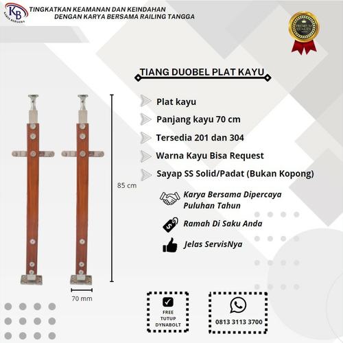 Jual Tiang railing tangga kaca stainless & balkon kaca temperd sus 201 ...