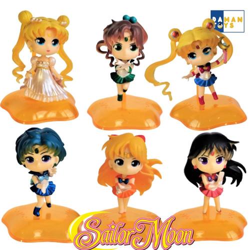 Jual Sailor Moon Action Figure Set 6, Sailormoon Pajangan Cake Topper ...
