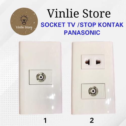 Jual PANASONIC PLAT GANG / SOCKET TV / STOP KONTAK MODEL BARU - 1 ...