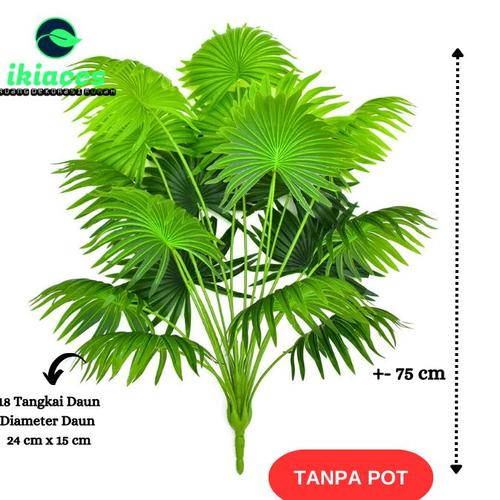 Jual DAUN PALEM JUMBO PLASTIK DAUN PALM KIPAS ARTIFISIAL DAUN PAKIS ...