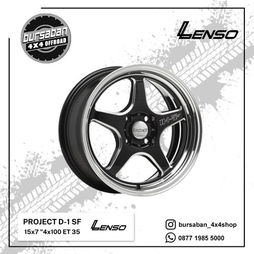 Jual Velg R15 15 lebar 7 pcd 4x100 et 35 LENSO PROJECT D-1 SF Black ...