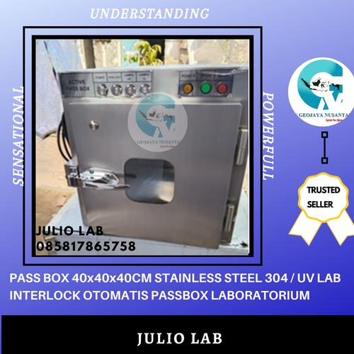 Jual PASS BOX 40x40x40CM STAINLESS STEEL 304 / UV LAB INTERLOCK OTOMATIS PASSBOX LABORATORIUM ...