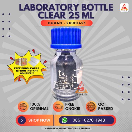 Jual Laboratory Bottle Clear 25 ml Duran | Botol Laboratorium 25 ml ...