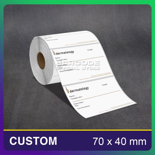 Jual Custom Label Semicoat 70x40 mm Barcode Bahan Semicoated 70 x 40 ...