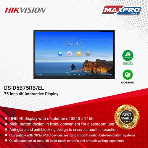 Jual DS-D5B75RB/EL - HIKVISION 75 INCH MONITOR 4K INTERACTIVE DISPLAY ...