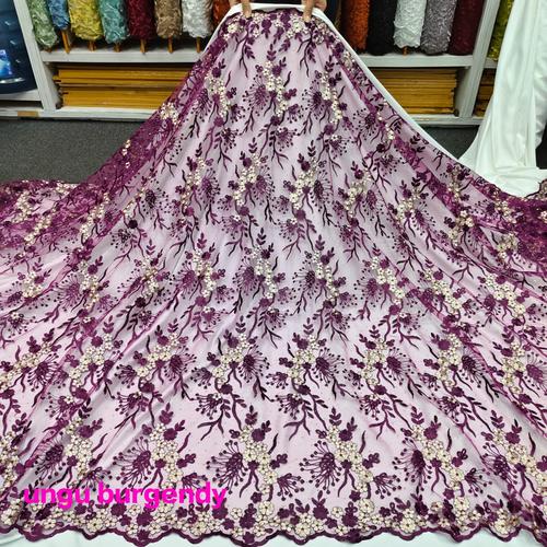 Jual Kain bahan tile payet/tile brukat mewah/tile elisaab/bahan kebaya ...