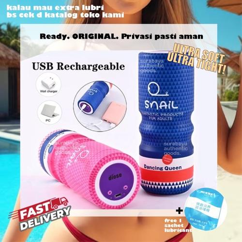 Promo SNAIL CUP DANCING QUEEN getar alat bantu pria dewasa - Pink (an8l ...